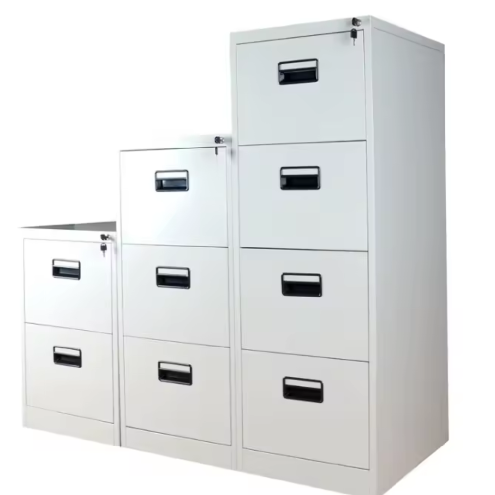 | Wedge OfficeShannon 4 Drawer Metal File Cabinet with Handles - 1223
